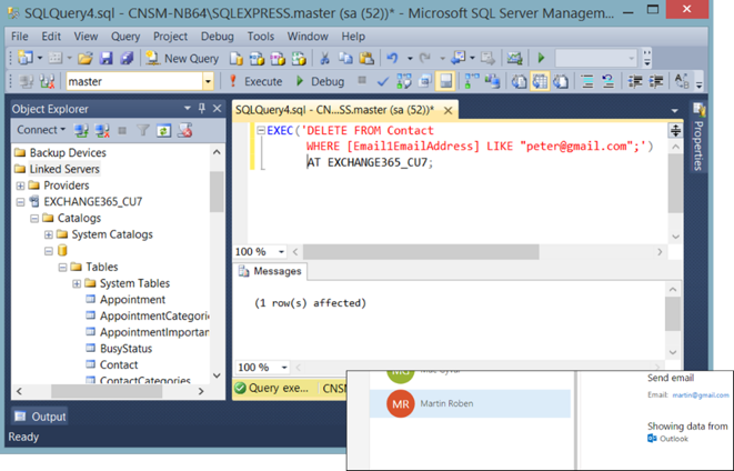 SQL integration of Exchange and Salesforce - Connecting Software